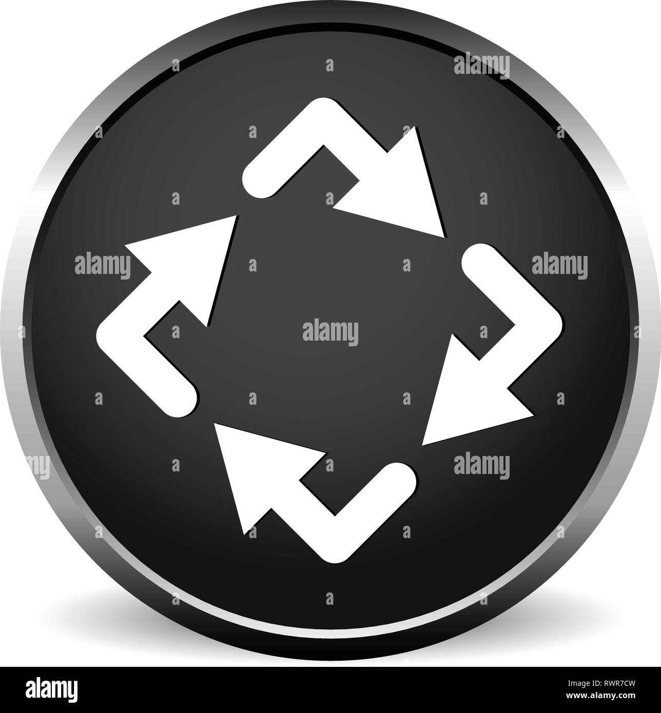 Circular arrows icon, Rotating arrows. Clockwise arrows Stock Vector ...