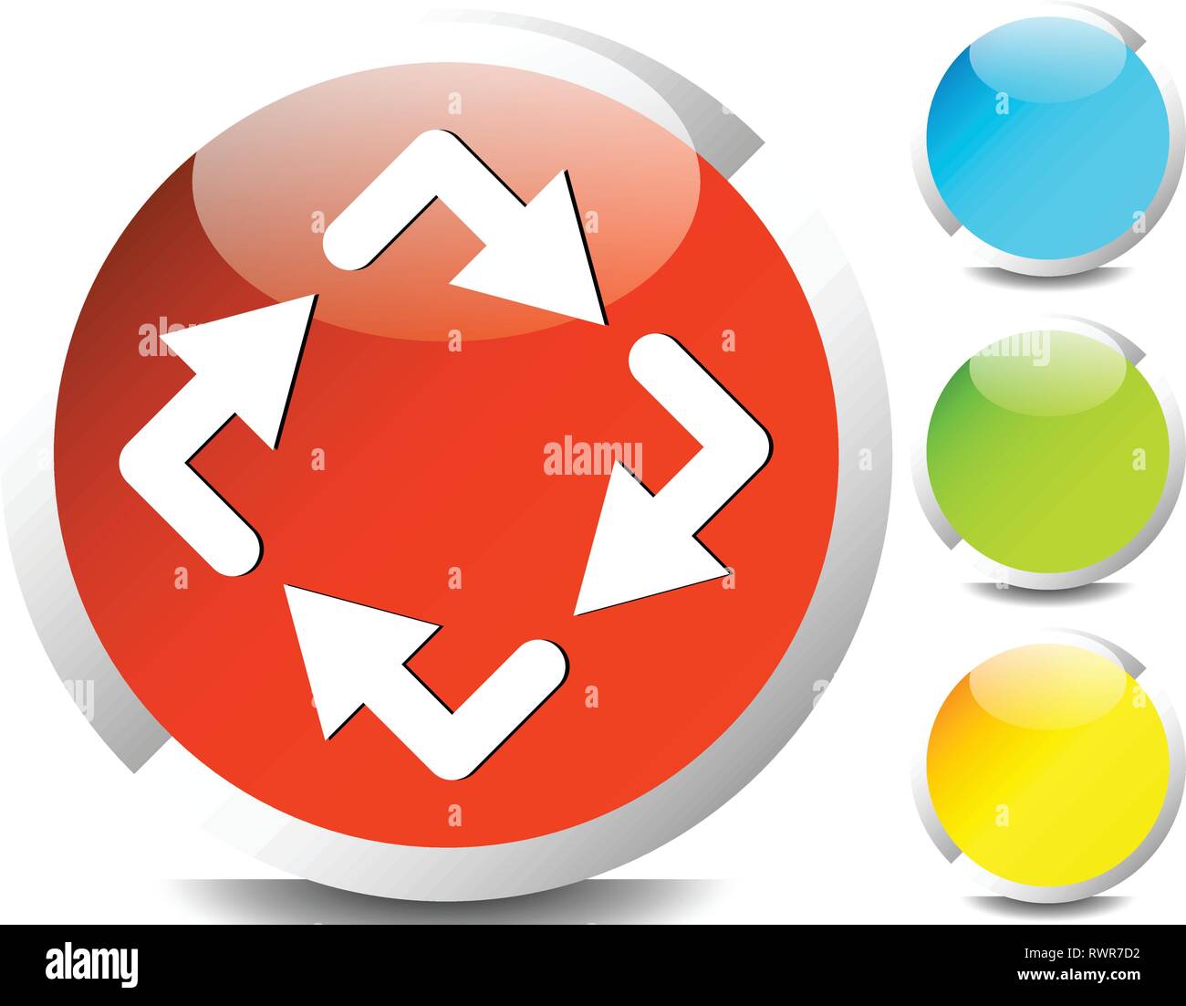 Circular arrows icon, Rotating arrows. Clockwise arrows Stock Vector ...