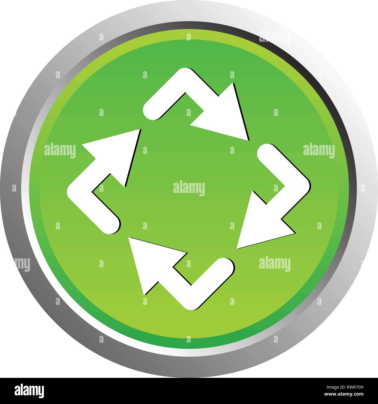 Circular arrows icon, Rotating arrows. Clockwise arrows Stock Vector ...