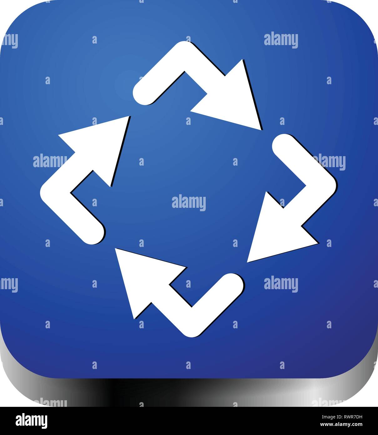 Circular arrows icon, Rotating arrows. Clockwise arrows Stock Vector ...