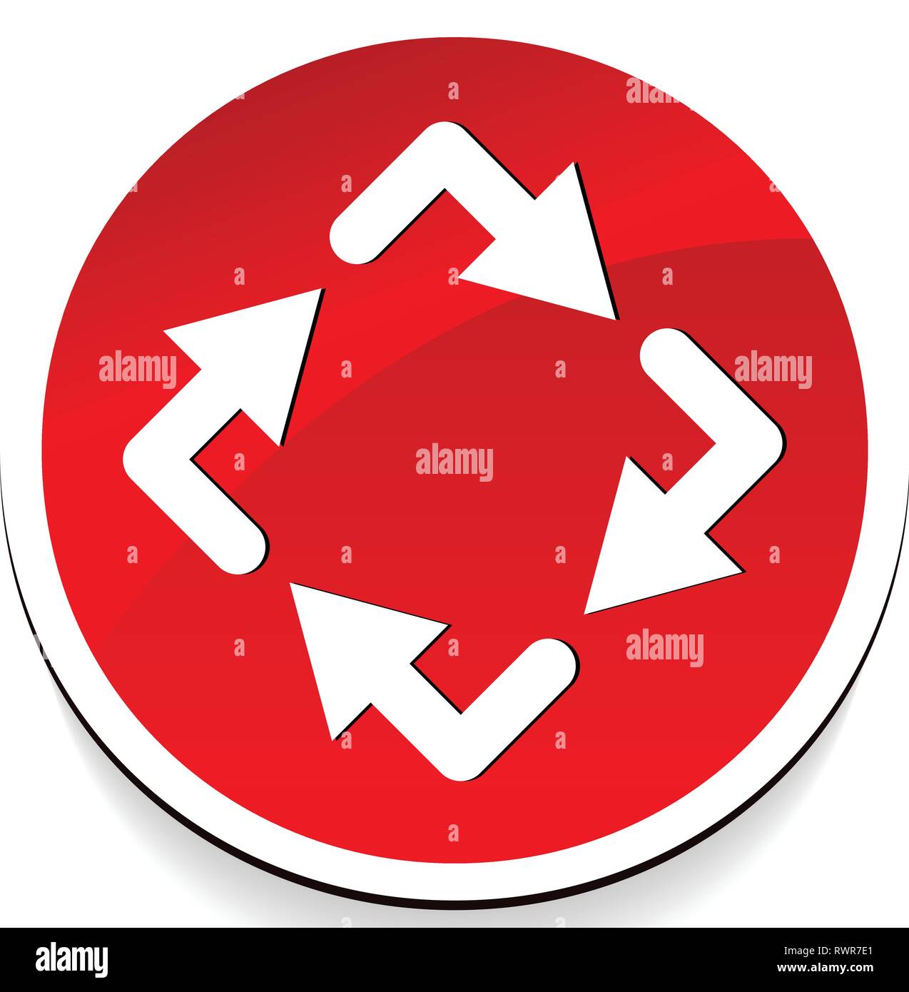 Circular arrows icon, Rotating arrows. Clockwise arrows Stock Vector ...