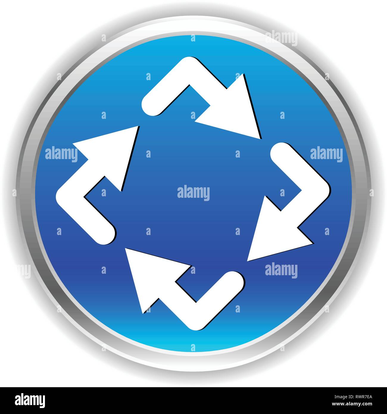 Circular arrows icon, Rotating arrows. Clockwise arrows Stock Vector ...