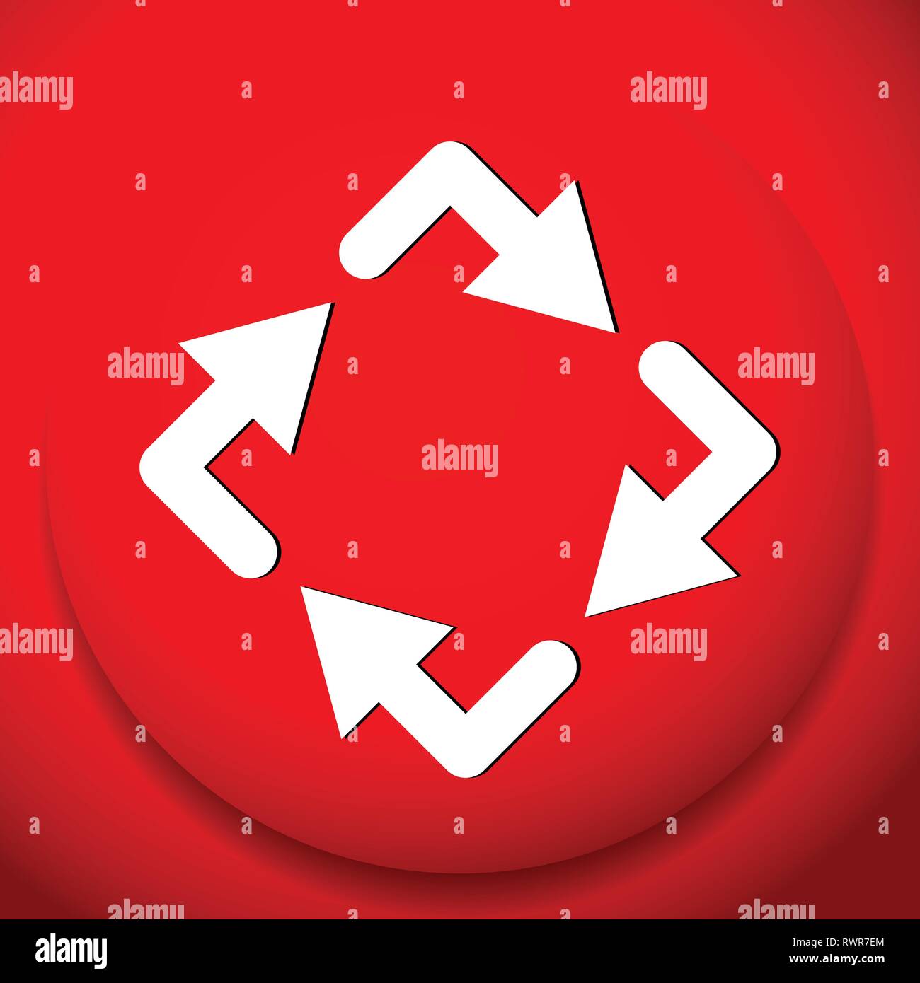 Circular arrows icon, Rotating arrows. Clockwise arrows Stock Vector ...