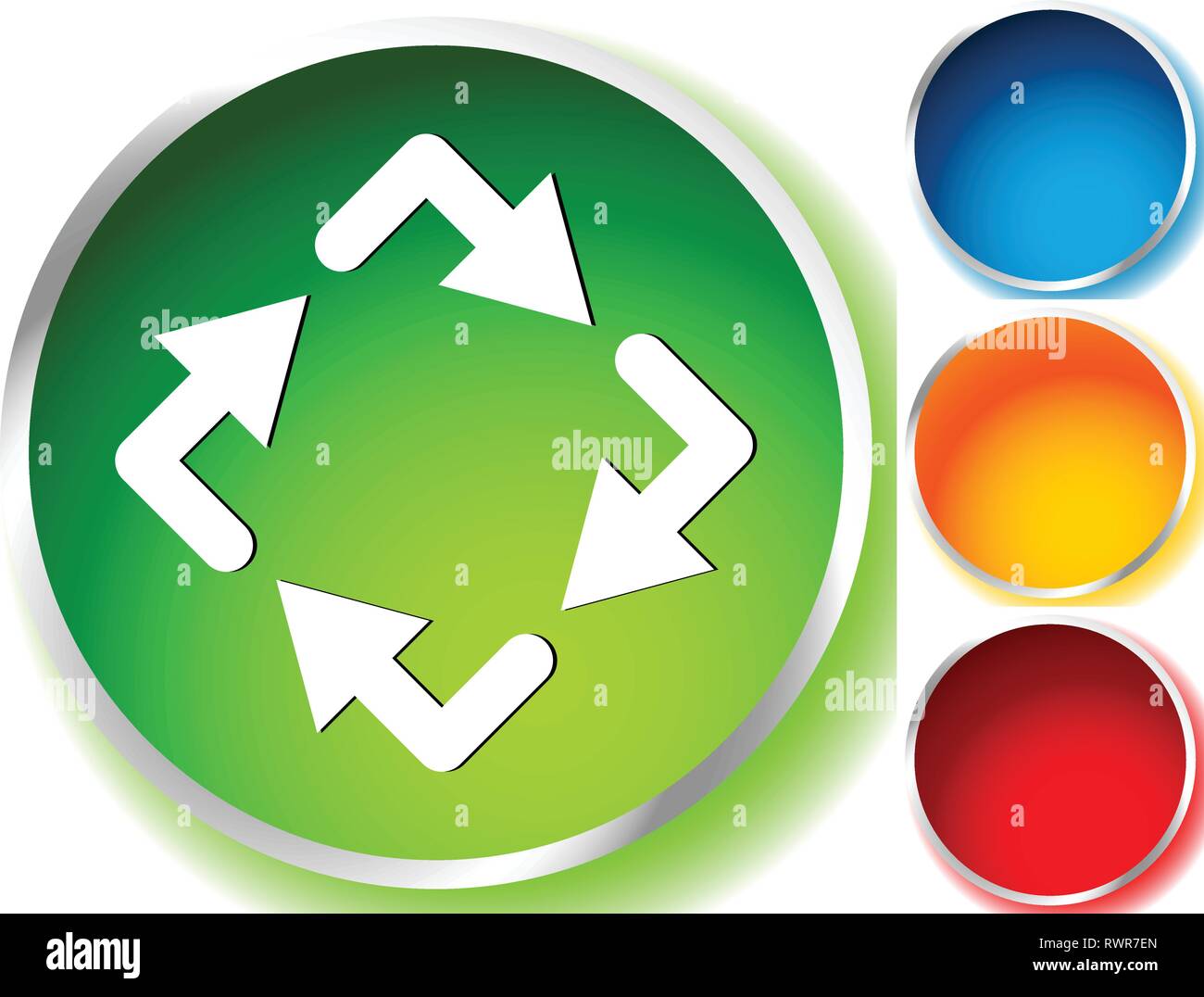 Circular arrows icon, Rotating arrows. Clockwise arrows Stock Vector ...