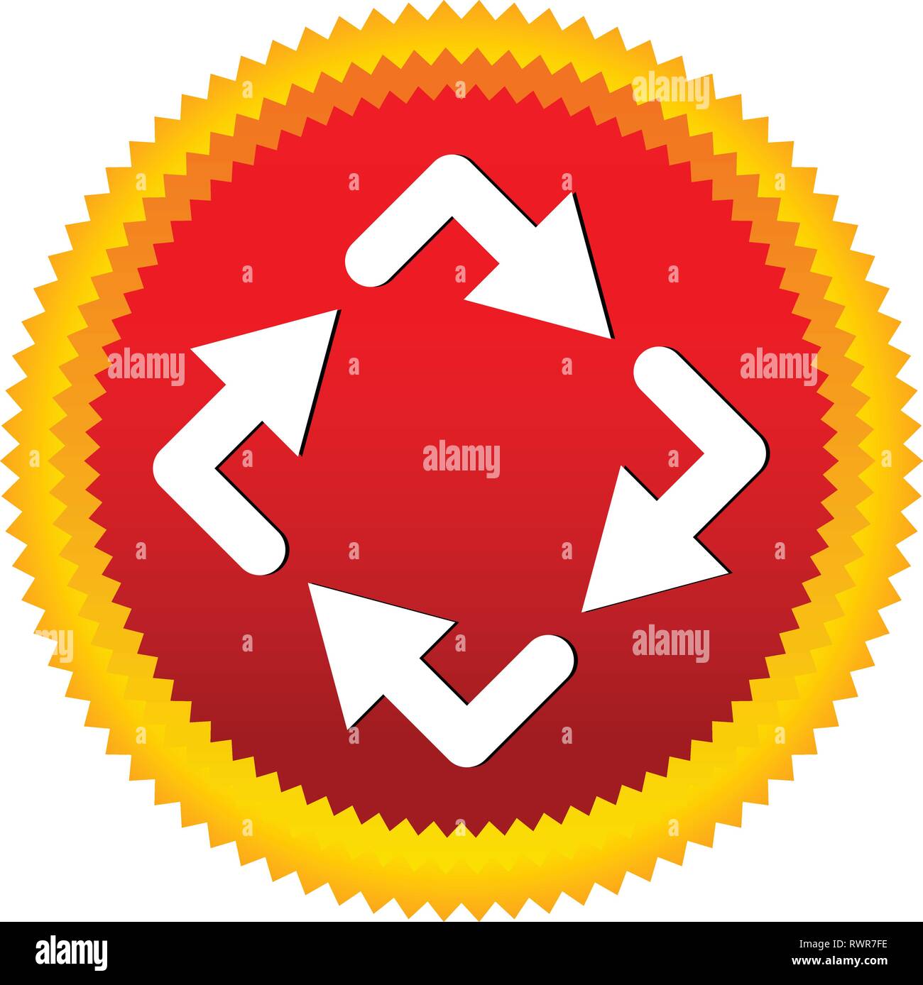 Circular arrows icon, Rotating arrows. Clockwise arrows Stock Vector ...