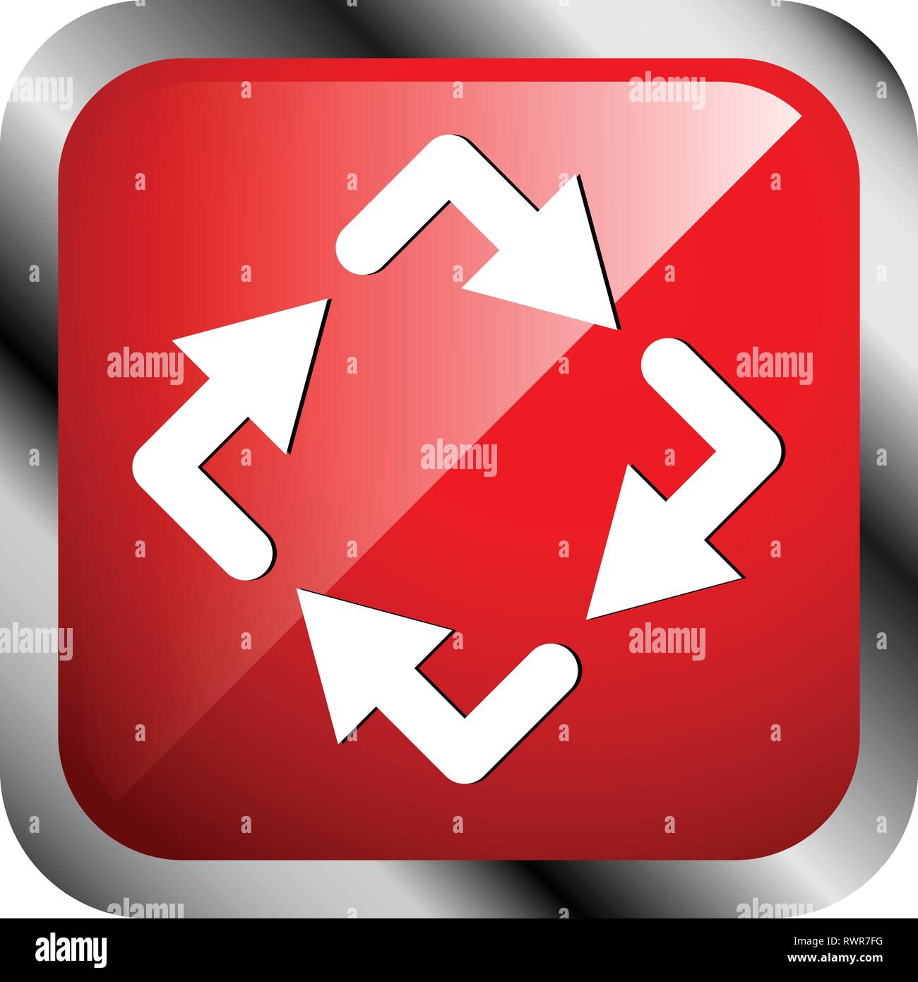 Circular arrows icon, Rotating arrows. Clockwise arrows Stock Vector ...