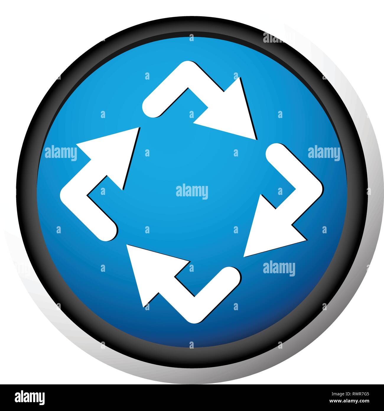 Circular arrows icon, Rotating arrows. Clockwise arrows Stock Vector ...