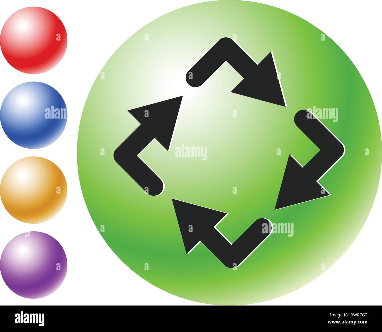 Circular arrows icon, Rotating arrows. Clockwise arrows Stock Vector ...