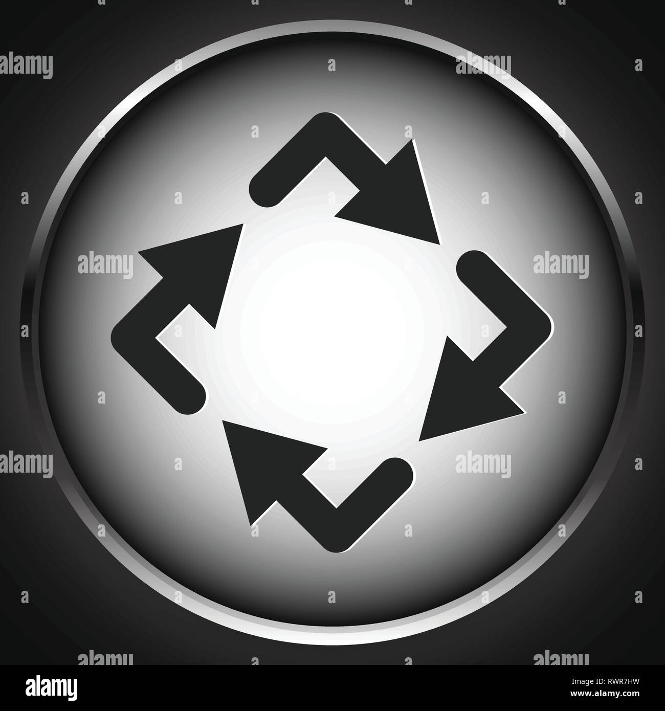 Circular arrows icon, Rotating arrows. Clockwise arrows Stock Vector ...