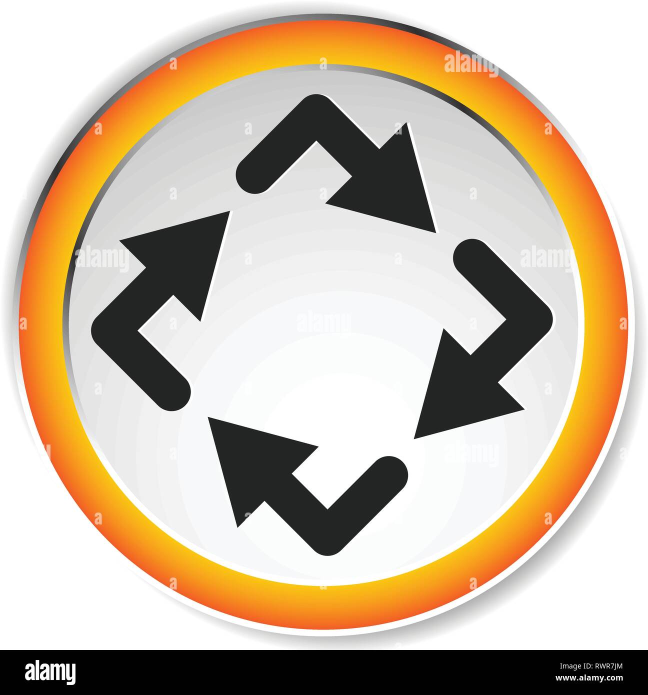 Circular arrows icon, Rotating arrows. Clockwise arrows Stock Vector ...