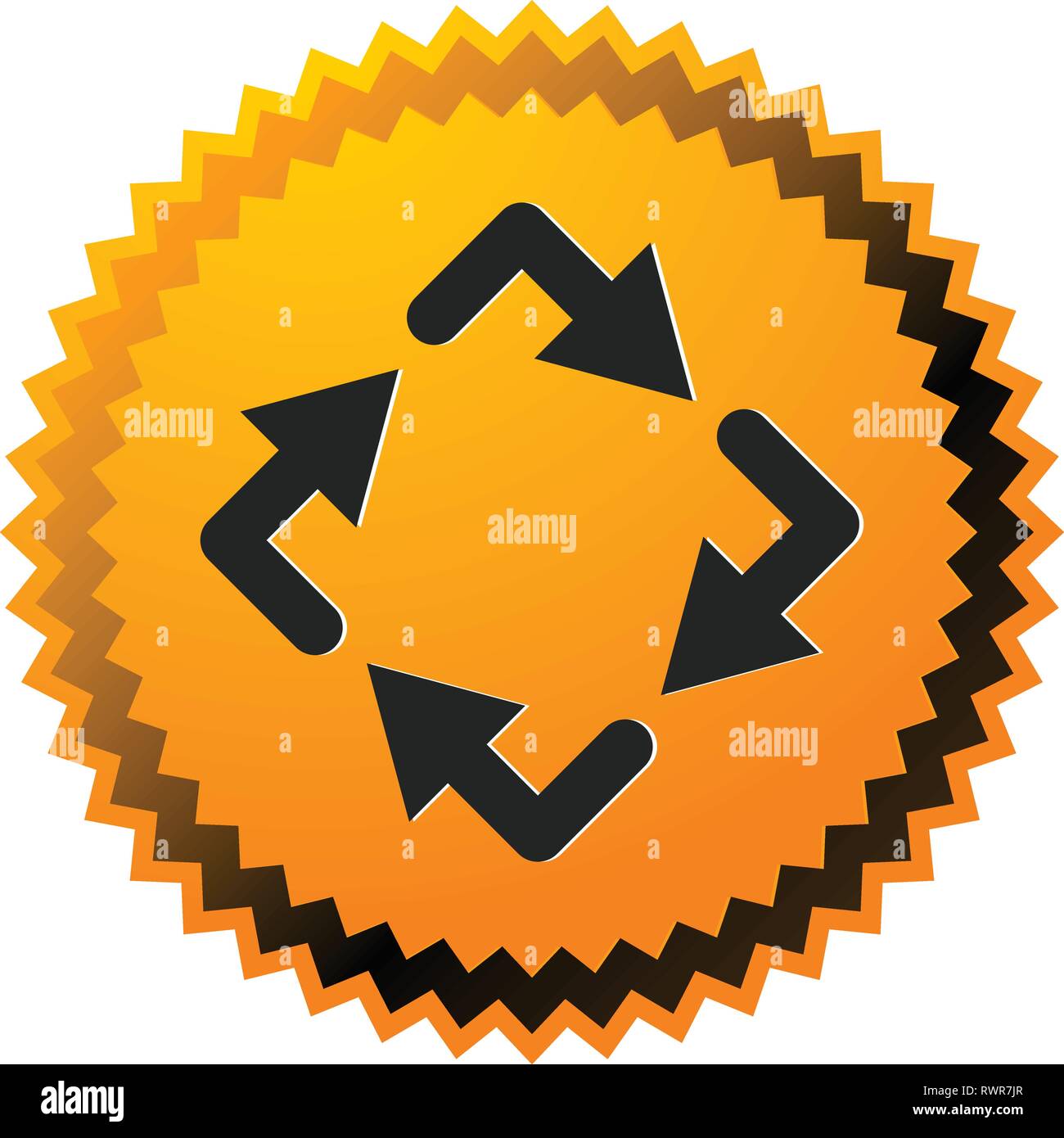 Circular arrows icon, Rotating arrows. Clockwise arrows Stock Vector ...