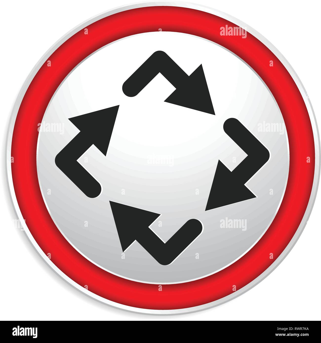 Circular Arrows Icon Rotating Arrows Clockwise Arrows Stock Vector