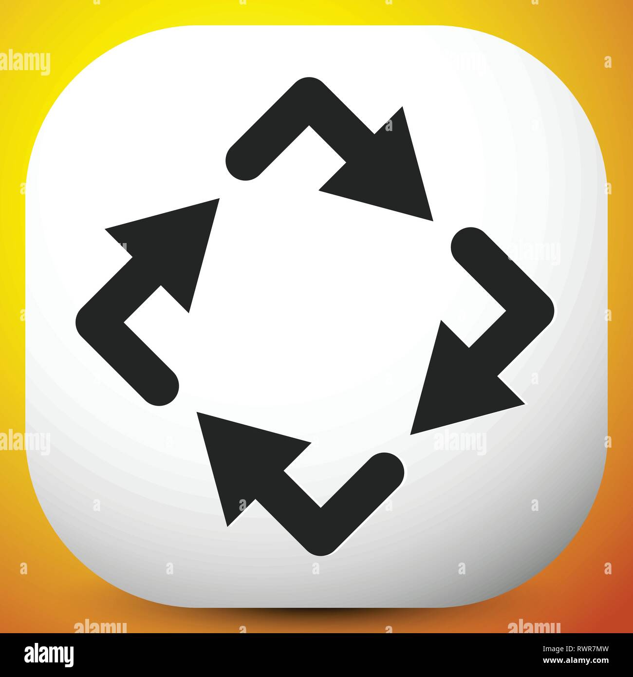 Circular arrows icon, Rotating arrows. Clockwise arrows Stock Vector ...