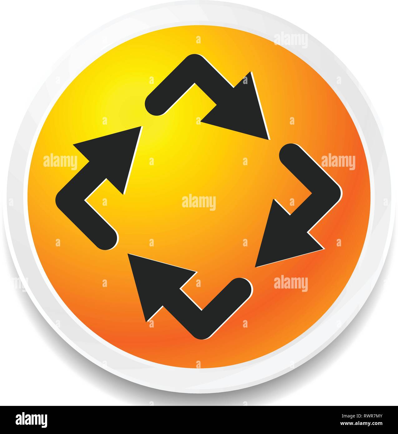 Circular arrows icon, Rotating arrows. Clockwise arrows Stock Vector ...