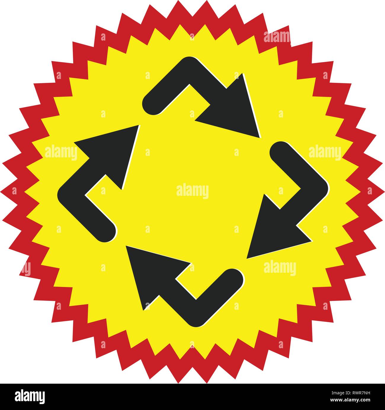 Circular arrows icon, Rotating arrows. Clockwise arrows Stock Vector ...