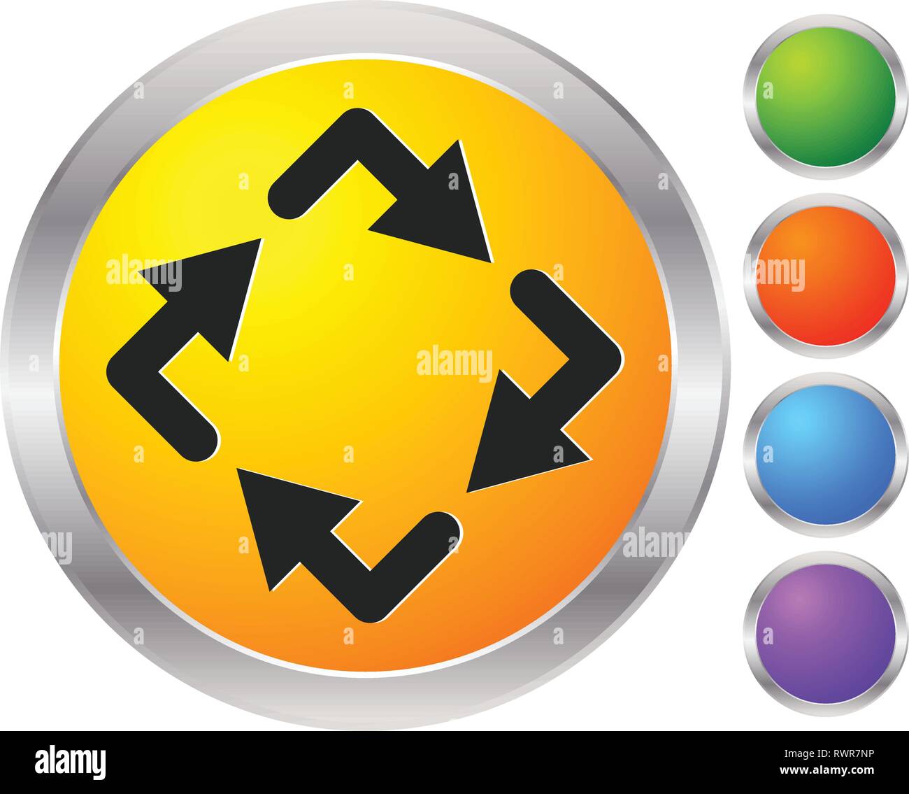 Circular arrows icon, Rotating arrows. Clockwise arrows Stock Vector ...