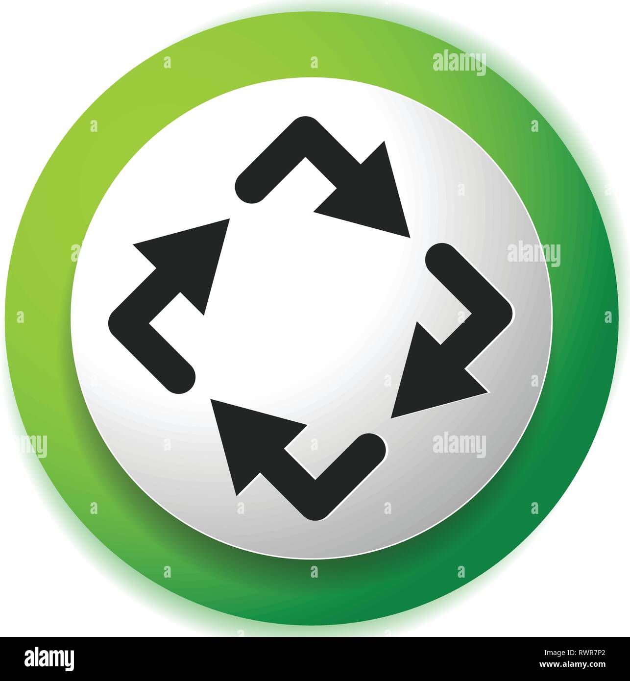 Circular arrows icon, Rotating arrows. Clockwise arrows Stock Vector ...