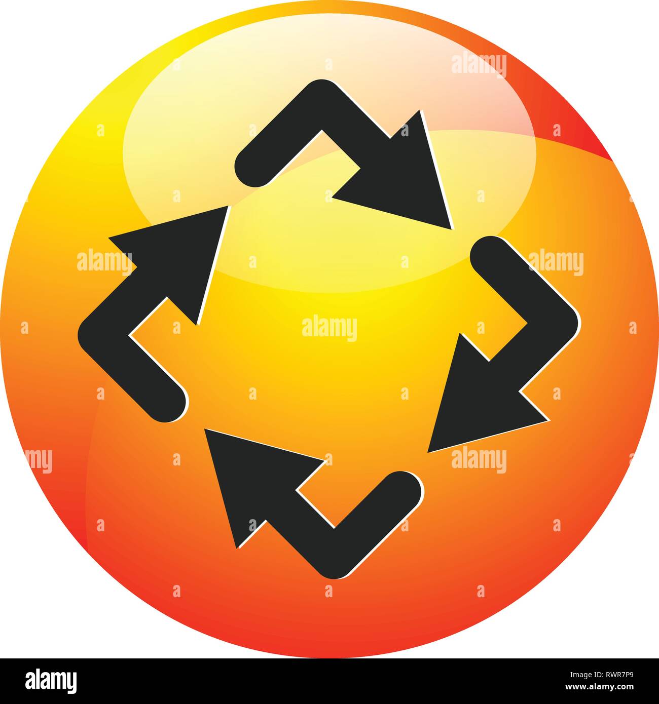 Circular arrows icon, Rotating arrows. Clockwise arrows Stock Vector ...