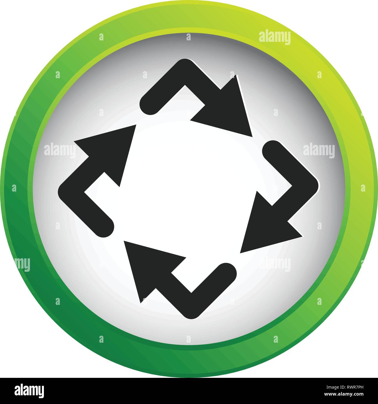 Circular arrows icon, Rotating arrows. Clockwise arrows Stock Vector ...