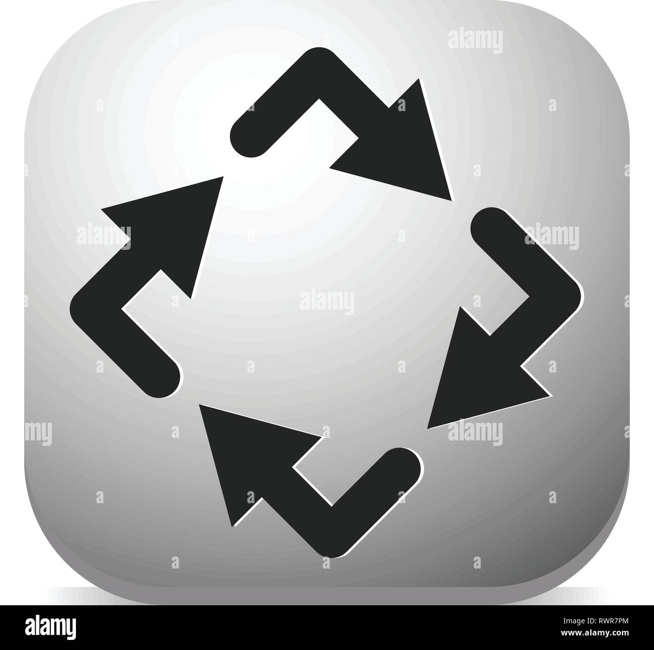 Circular arrows icon, Rotating arrows. Clockwise arrows Stock Vector ...