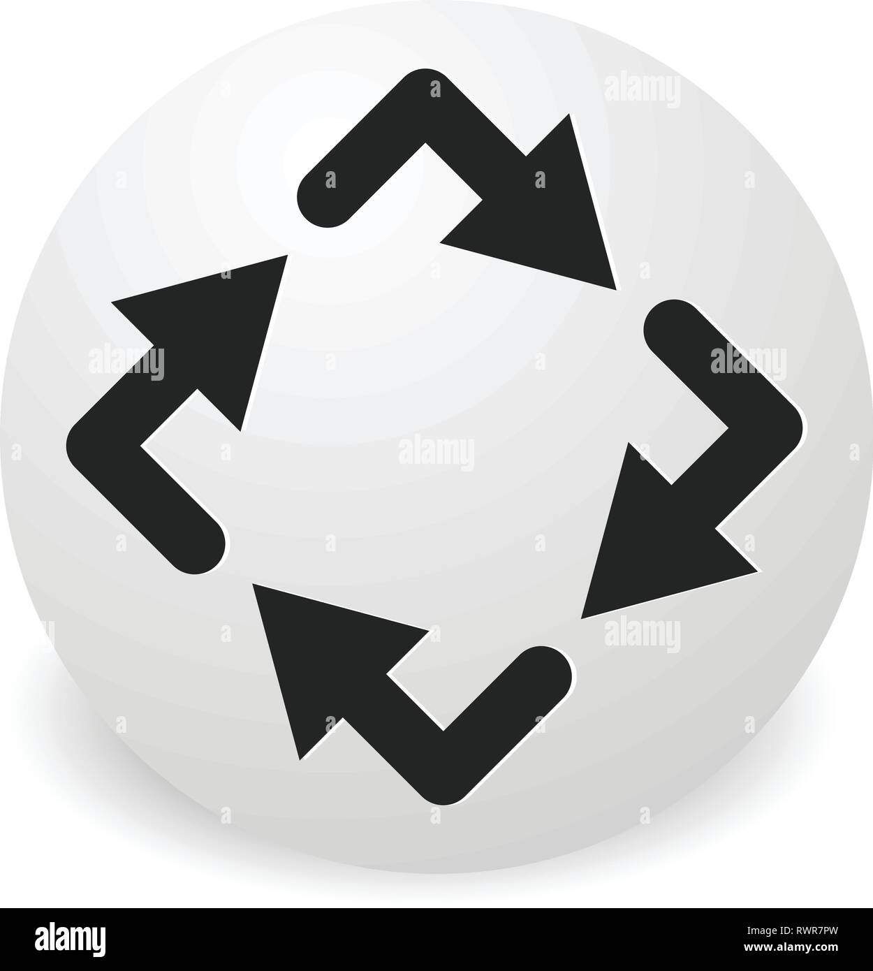 Circular arrows icon, Rotating arrows. Clockwise arrows Stock Vector ...