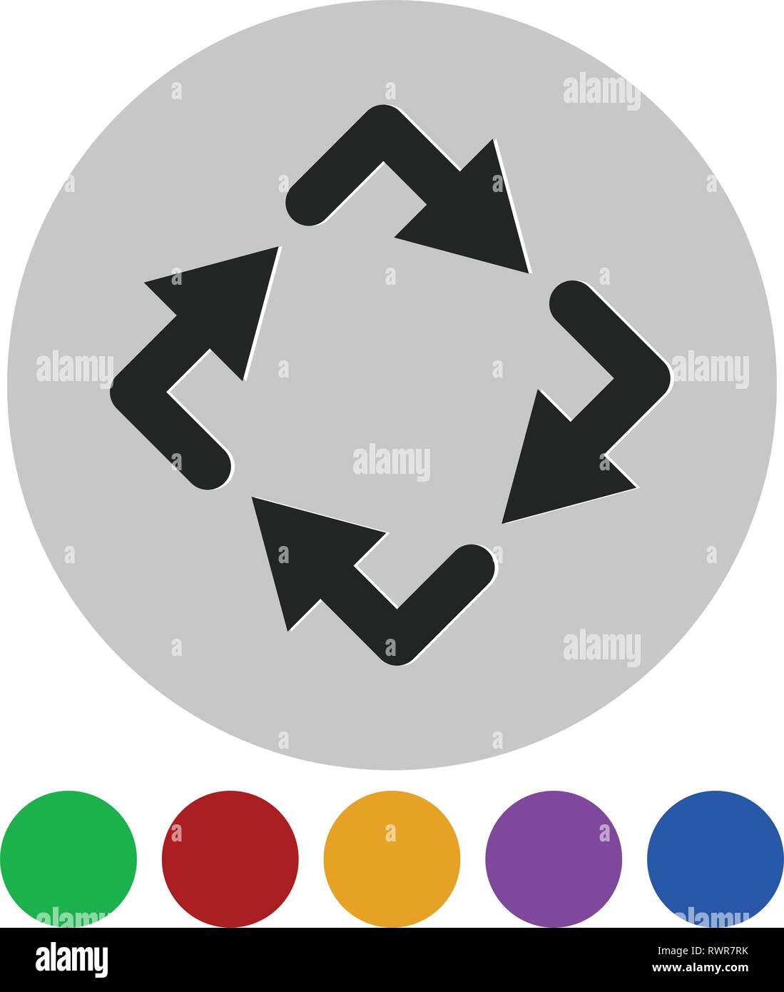 Circular arrows icon, Rotating arrows. Clockwise arrows Stock Vector ...
