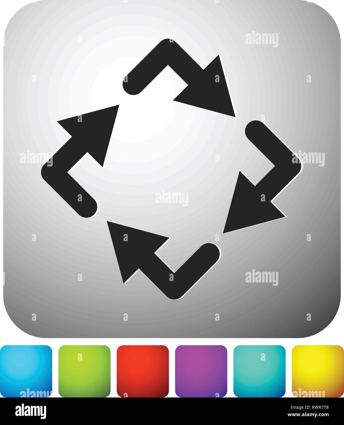 Circular arrows icon, Rotating arrows. Clockwise arrows Stock Vector ...
