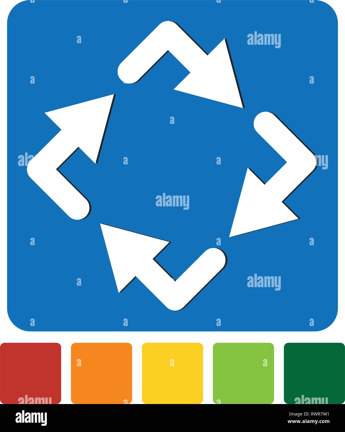 Circular arrows icon, Rotating arrows. Clockwise arrows Stock Vector ...