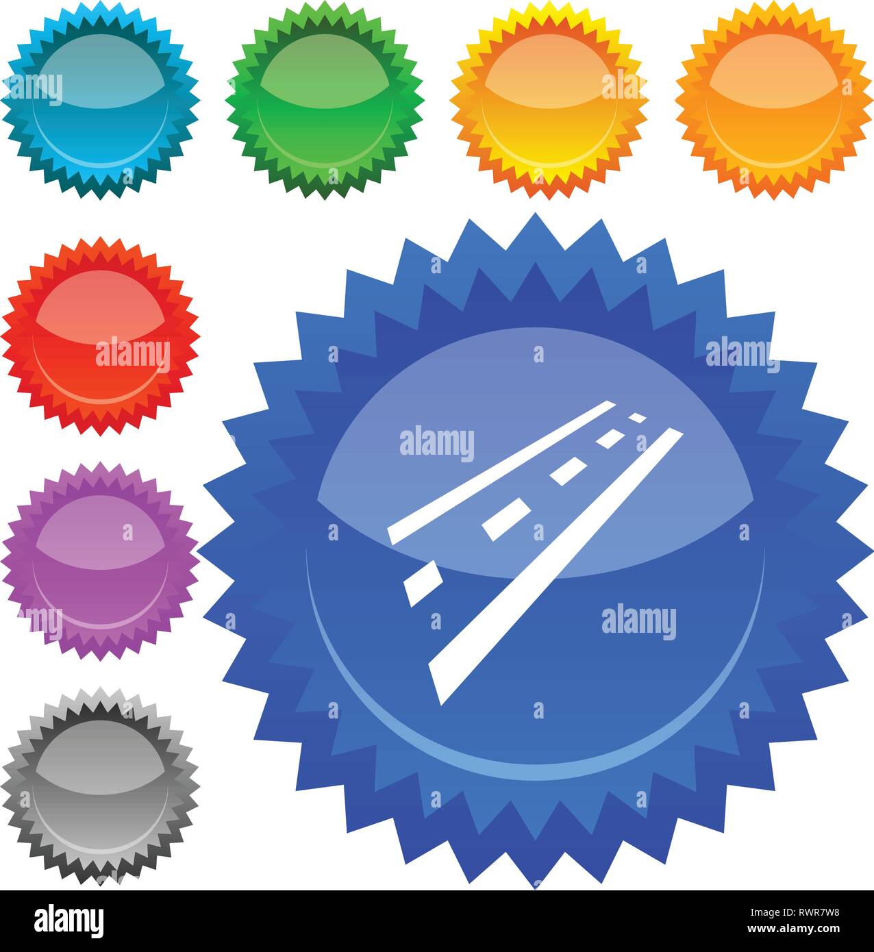 2-lane road icon for driving, traffic, transport or such themes Stock ...