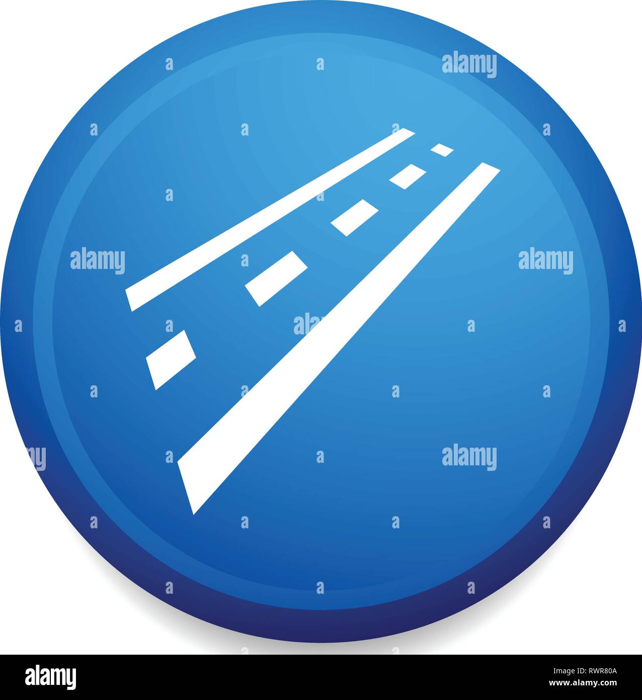 2-lane road icon for driving, traffic, transport or such themes Stock ...
