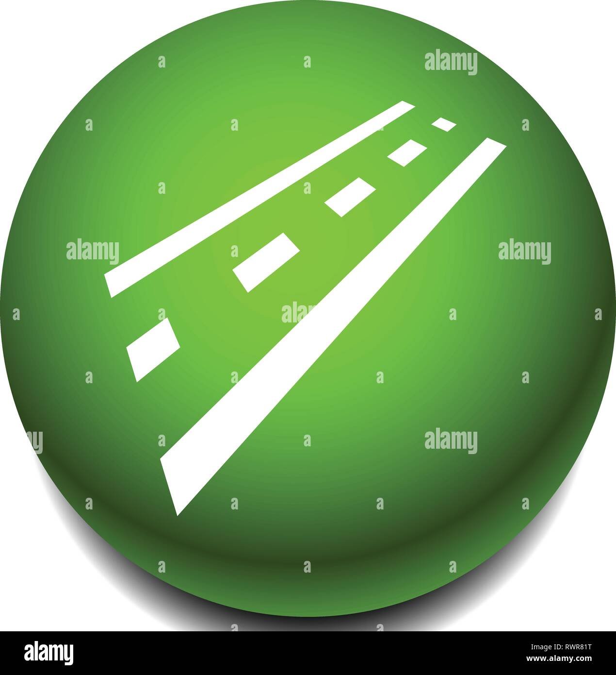 2-lane road icon for driving, traffic, transport or such themes Stock ...