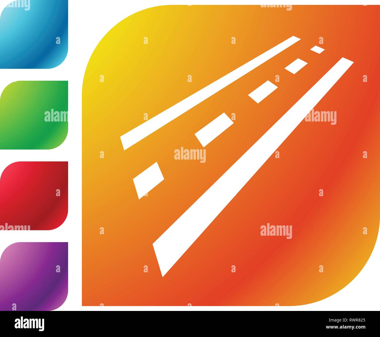Two lane straight trail Stock Vector Images - Alamy