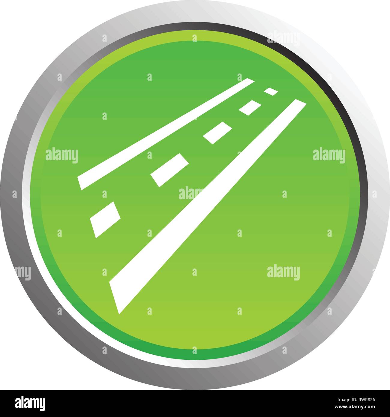 2-lane road icon for driving, traffic, transport or such themes Stock ...
