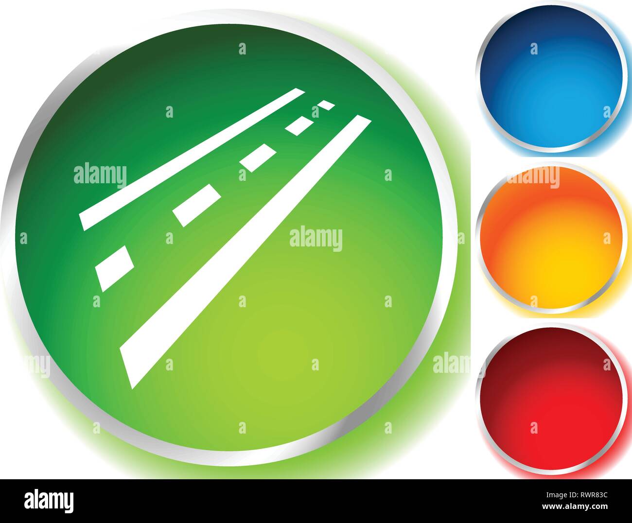 2-lane road icon for driving, traffic, transport or such themes Stock ...
