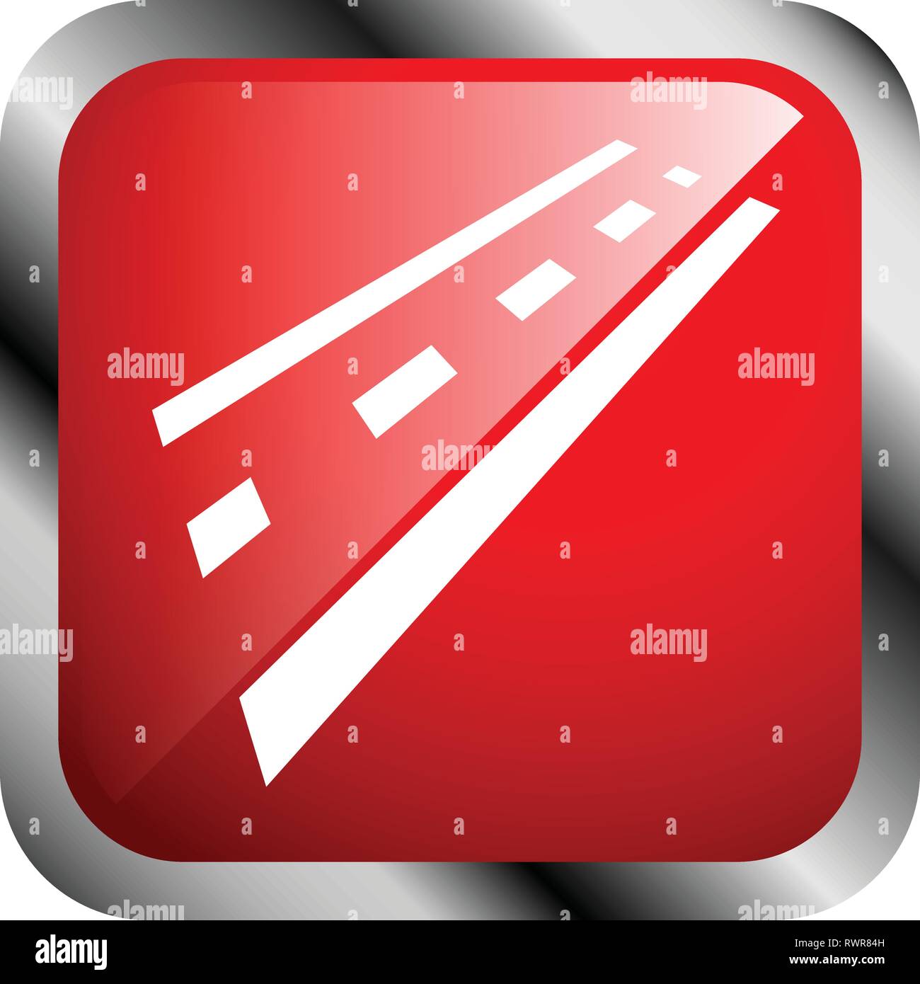 2-lane road icon for driving, traffic, transport or such themes Stock ...