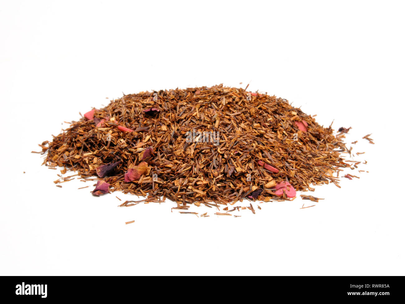 A mound of rooibos tea infused with strawberry flavor Stock Photo - Alamy