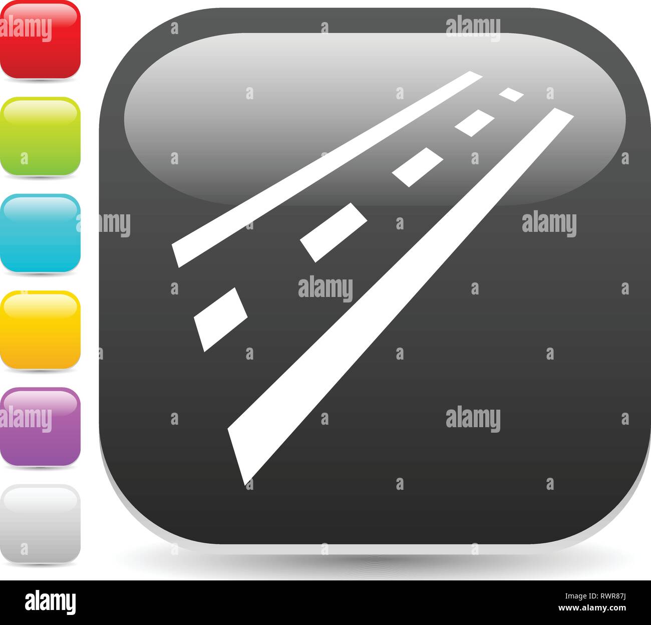 Two lane straight trail Stock Vector Images - Alamy