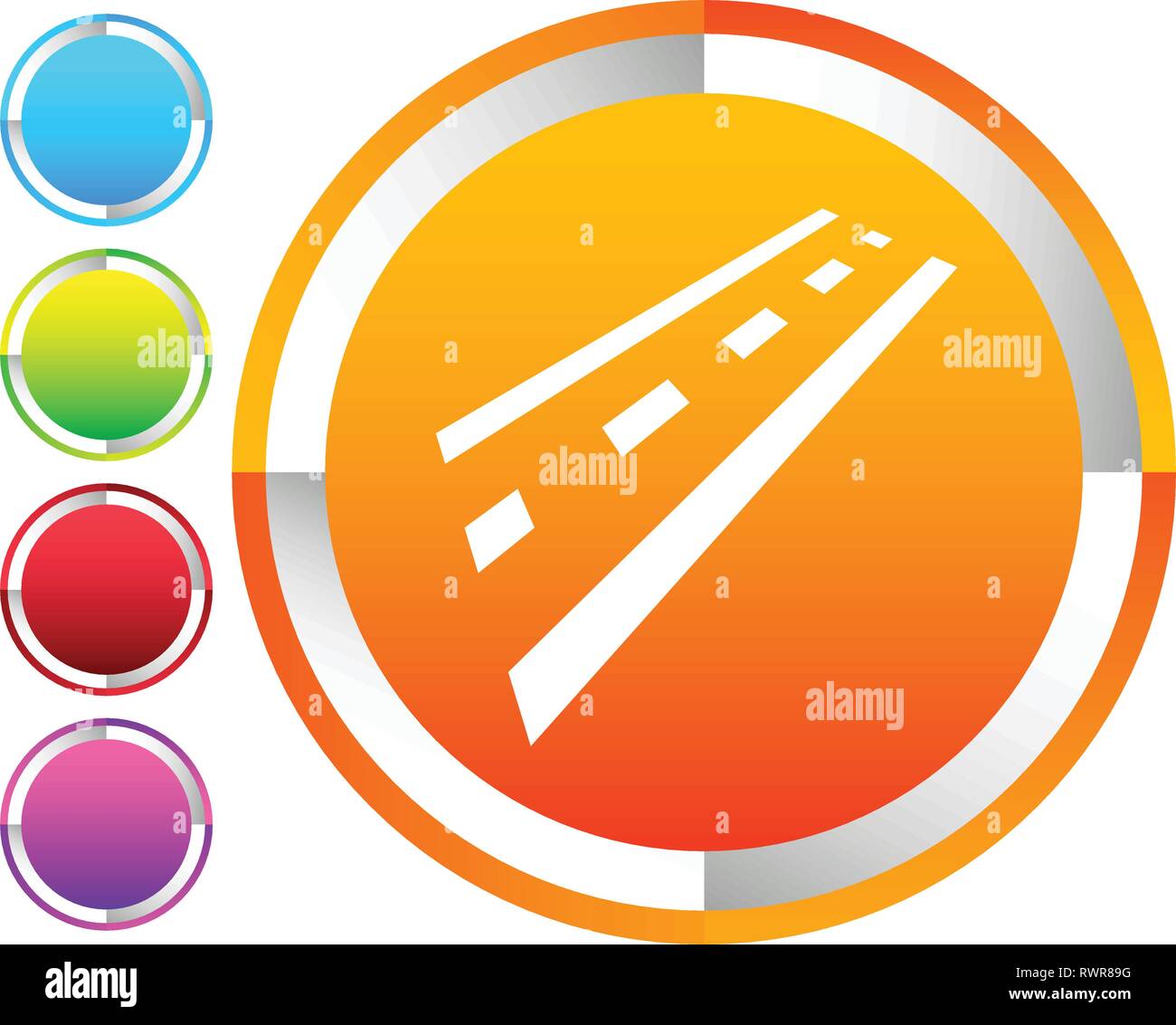 Two lane straight trail Stock Vector Images - Alamy