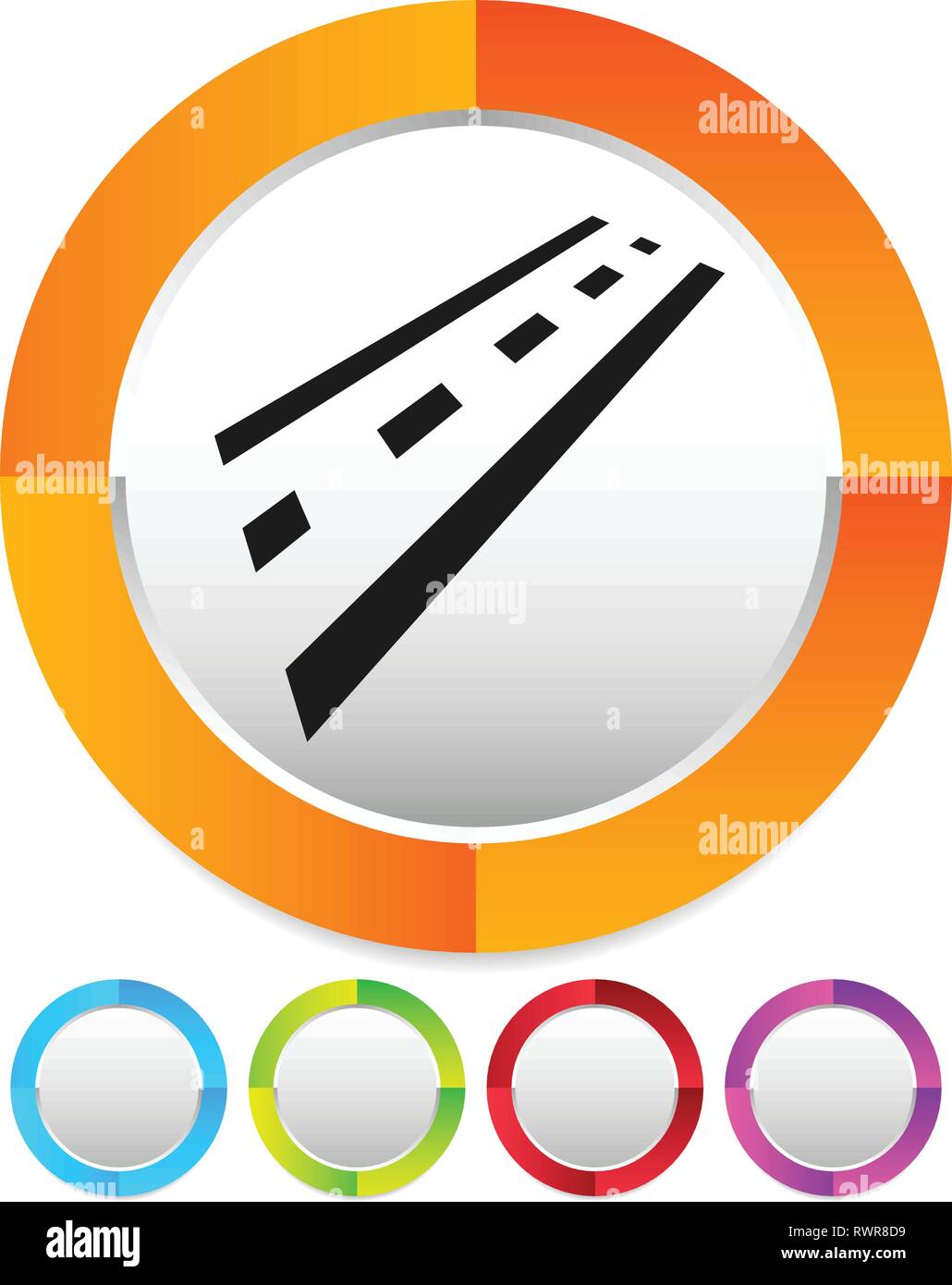 Two track lane Stock Vector Images - Alamy