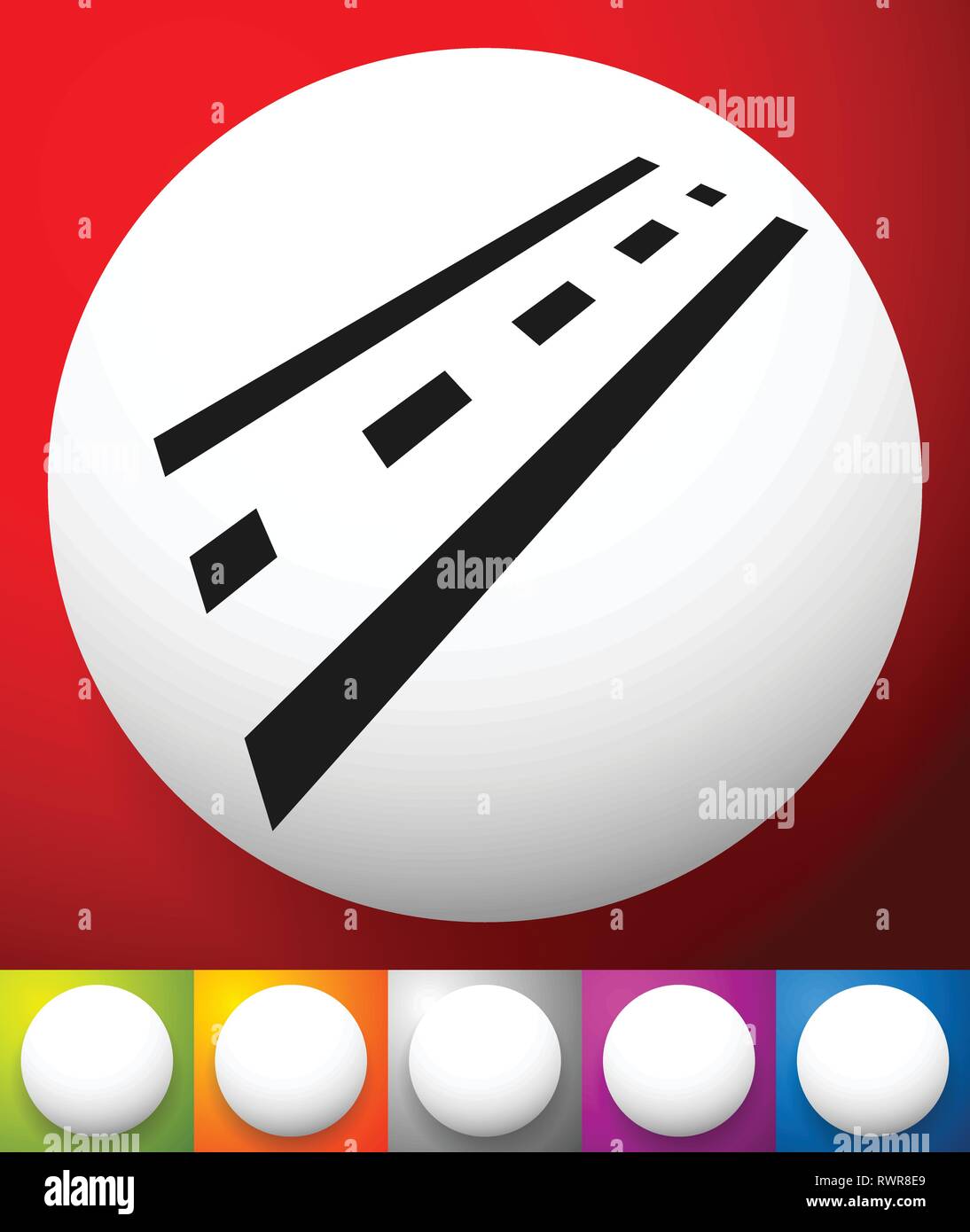 2-lane road icon for driving, traffic, transport or such themes Stock ...