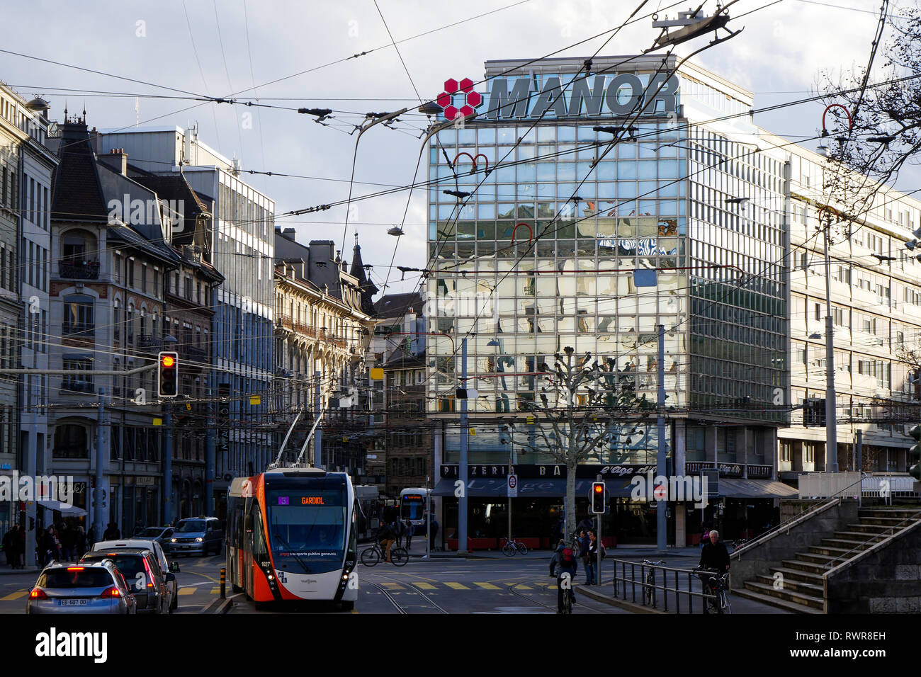 Cornavin Railway station area, Geneva, Swiss Stock Photo - Alamy