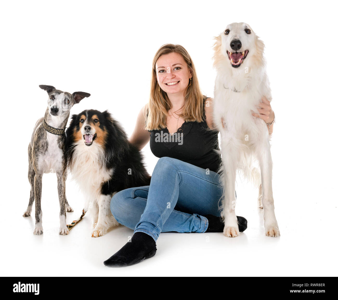 Russian beautiful woman in Cut Out Stock Images & Pictures - Alamy