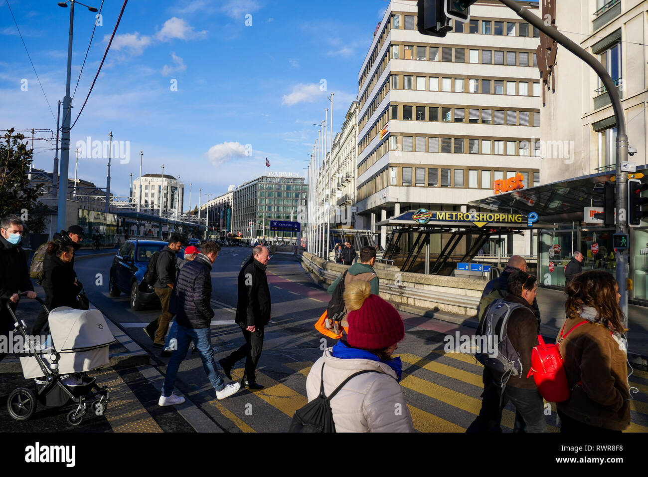 Cornavin Railway station area, Geneva, Swiss Stock Photo - Alamy
