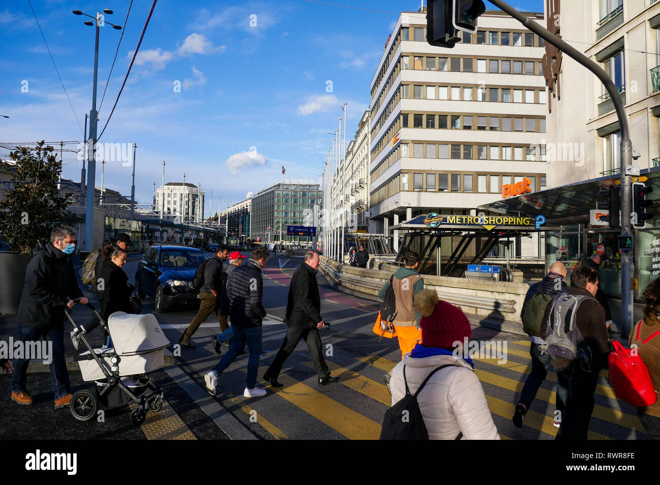 Cornavin Railway station area, Geneva, Swiss Stock Photo - Alamy
