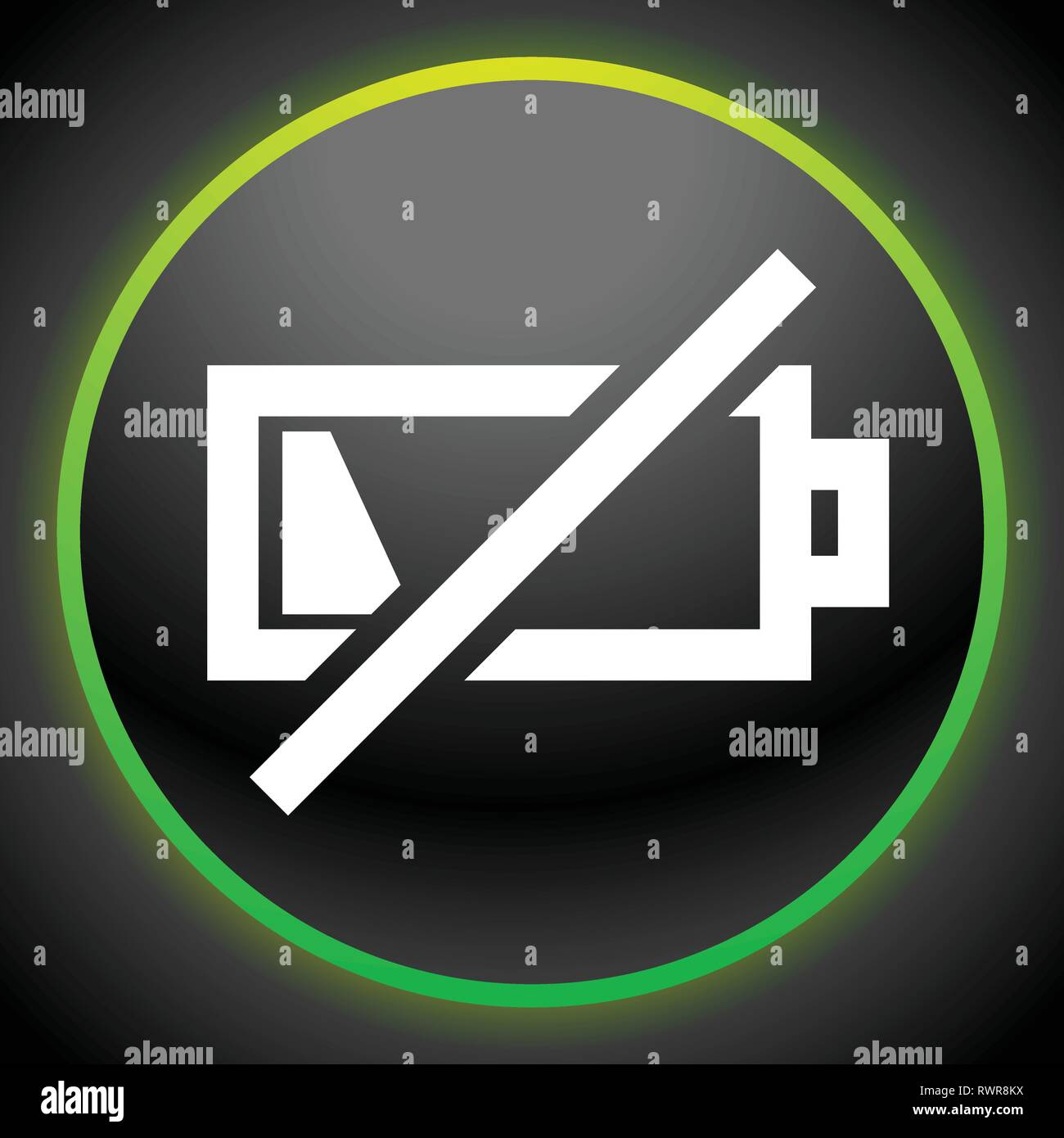 Icon with low battery symbol, Battery level indicator Stock Vector ...