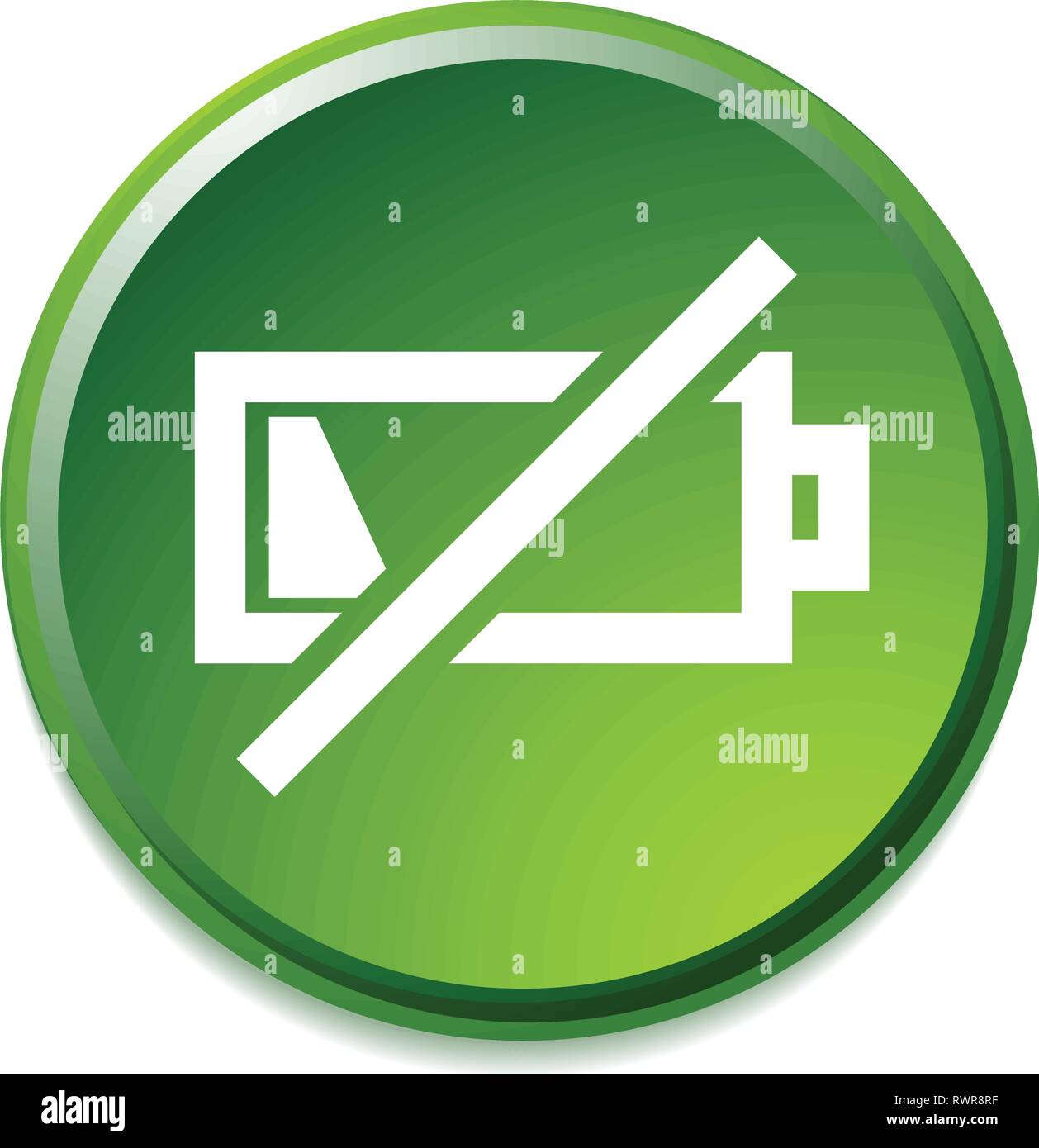 Icon with low battery symbol, Battery level indicator Stock Vector ...