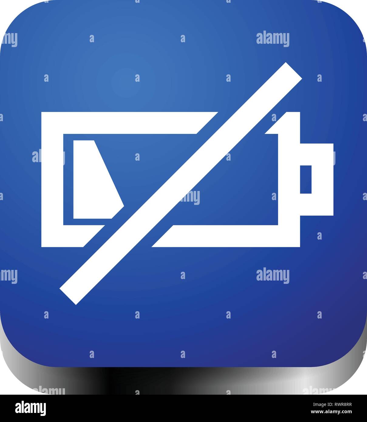 Icon with low battery symbol, Battery level indicator Stock Vector ...