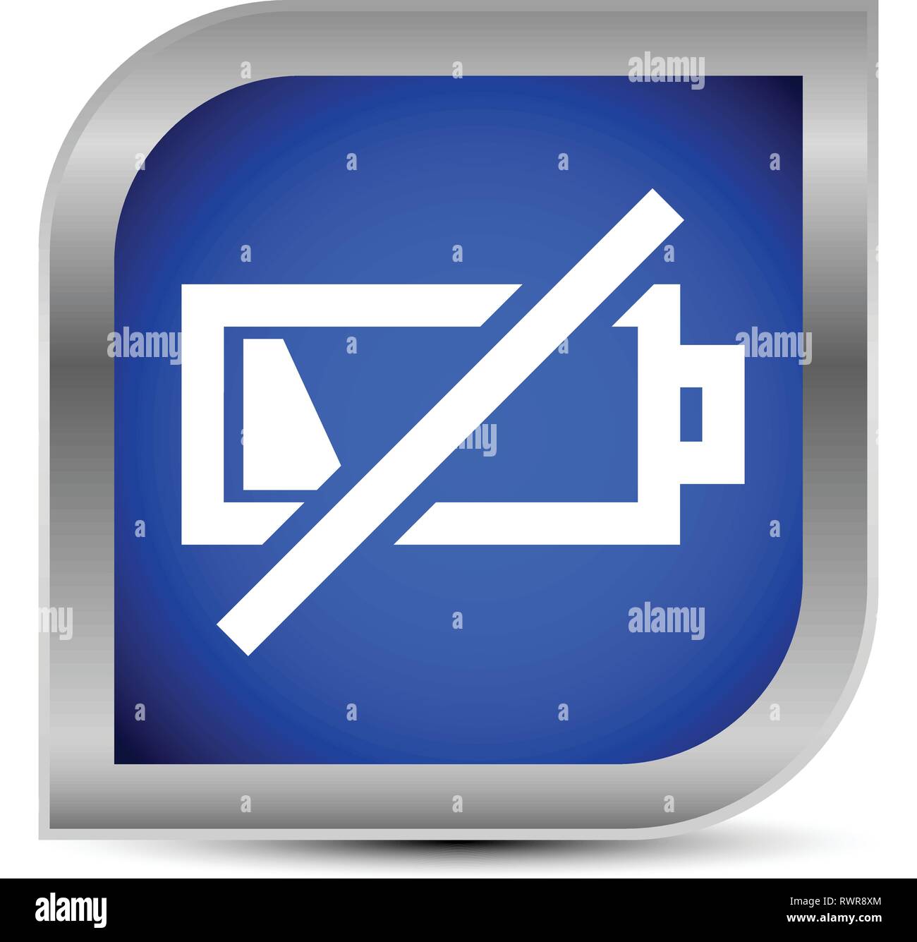 Icon with low battery symbol, Battery level indicator Stock Vector ...