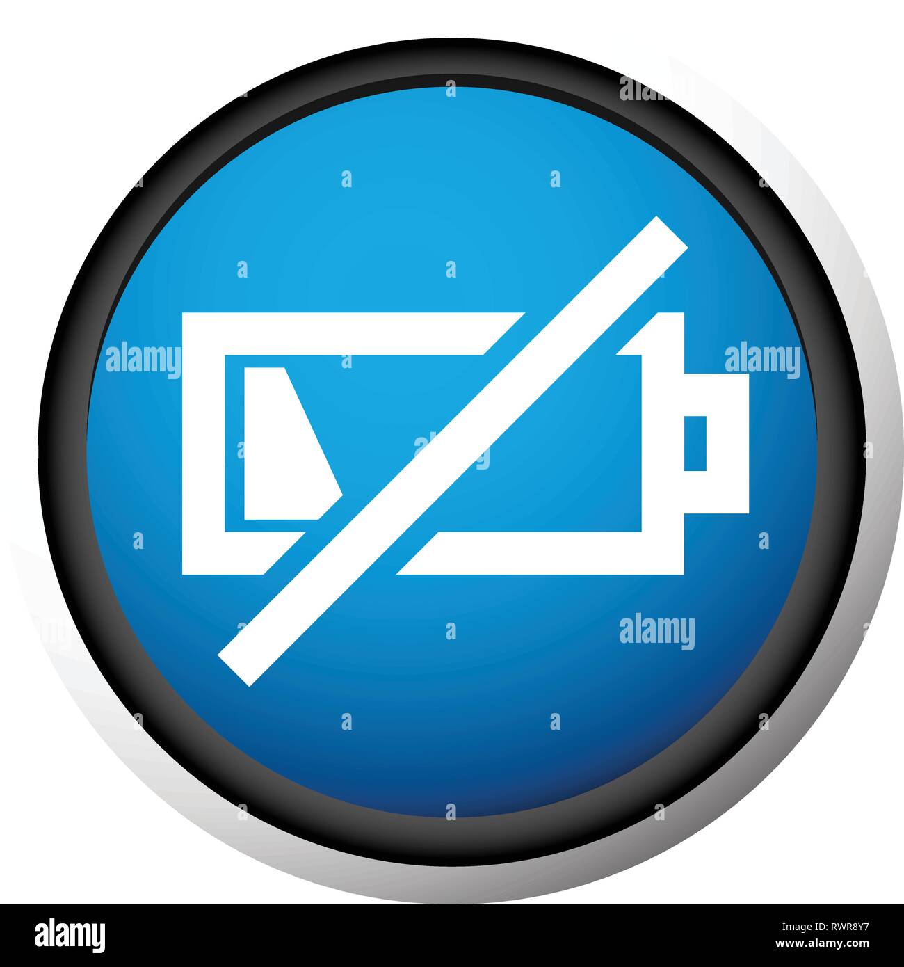 Icon with low battery symbol, Battery level indicator Stock Vector ...