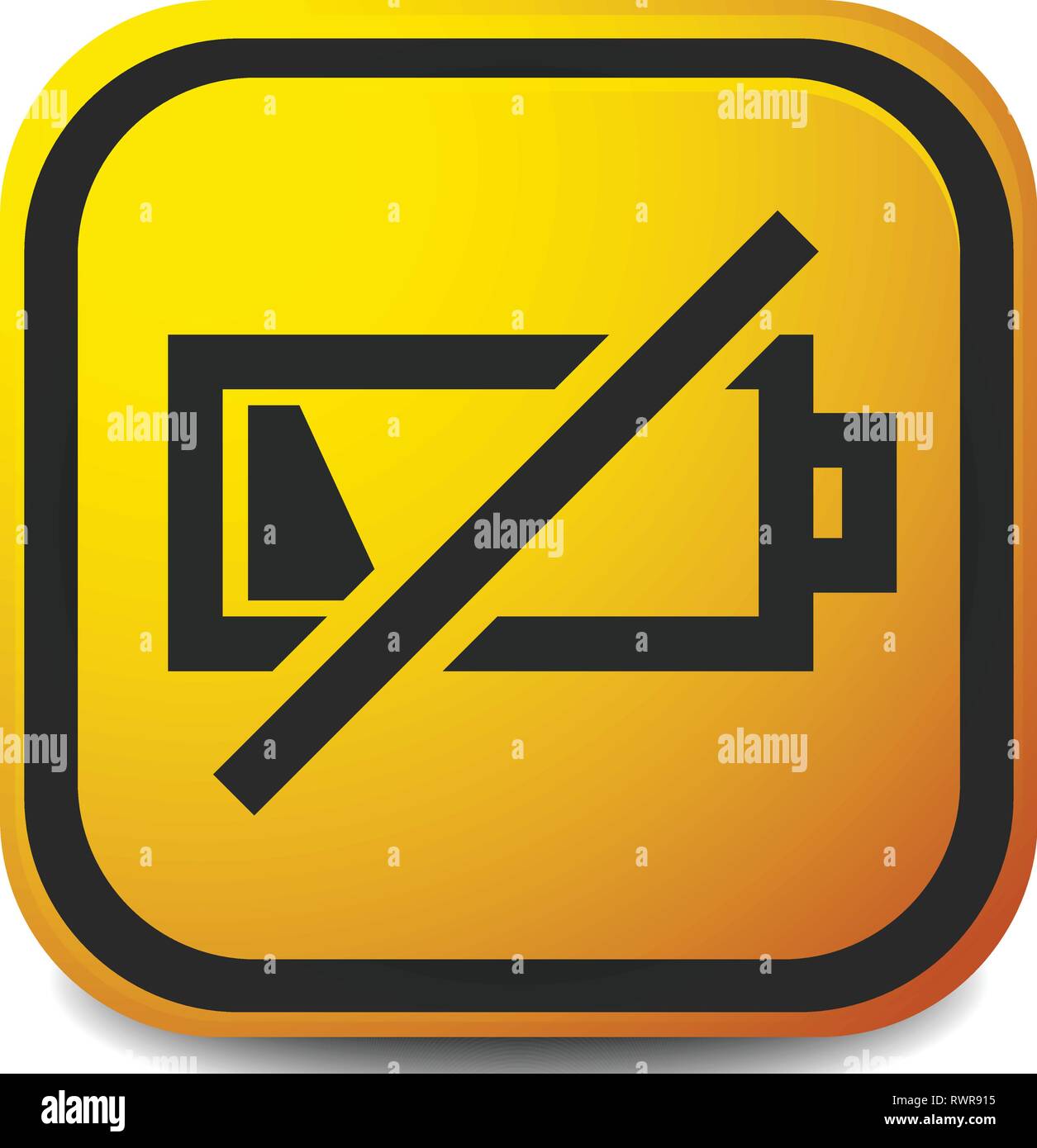 Icon with low battery symbol, Battery level indicator Stock Vector ...